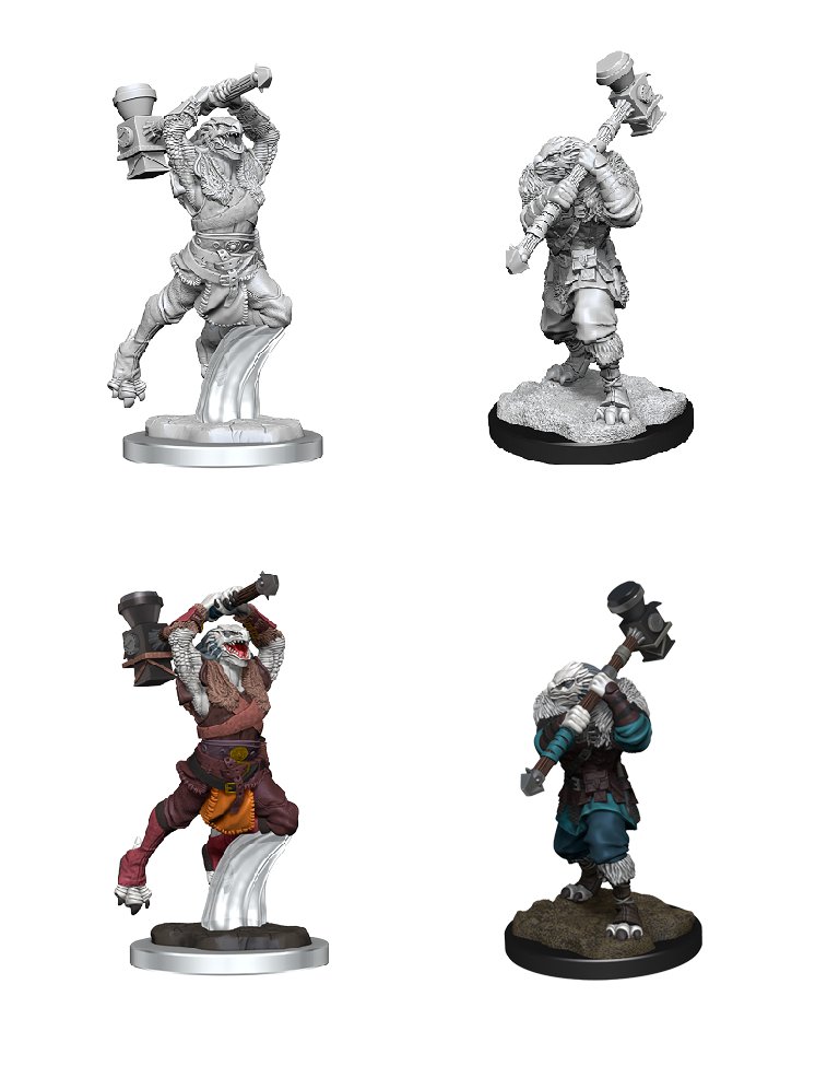 D&D Critical Role Unpainted Minis: Ravenite Barbarian – The Hooded Goblin